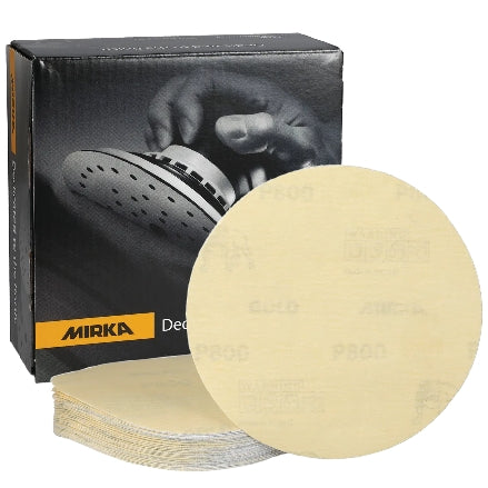 Mirka 5" Gold PSA Solid Sanding Discs, 23-332 Series – FinishingFocus.com