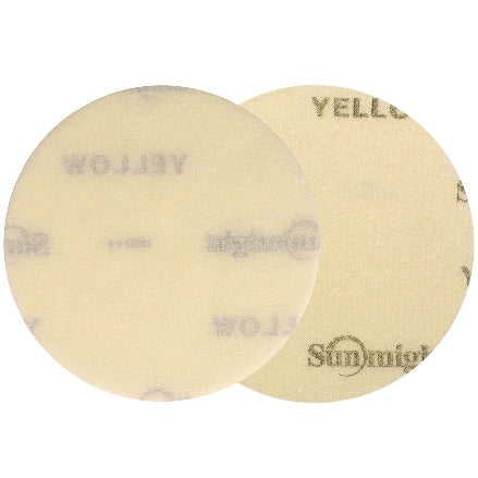 Sunmight Flexible Film 6" Solid Grip Discs, Yellow (800-1000 grit), 60 ...