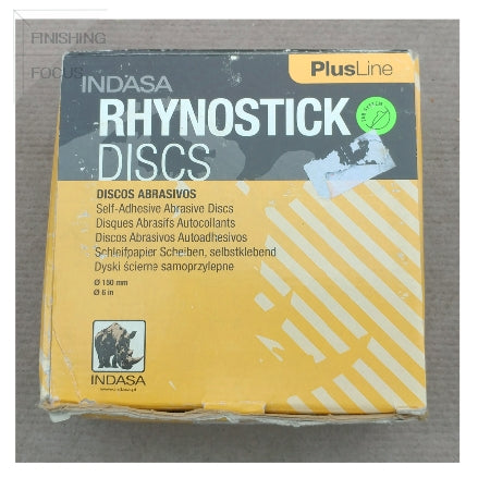 Indasa 6" Rhynostick PlusLine PSA Solid Sanding Discs, 120 Grit, 1060 ...