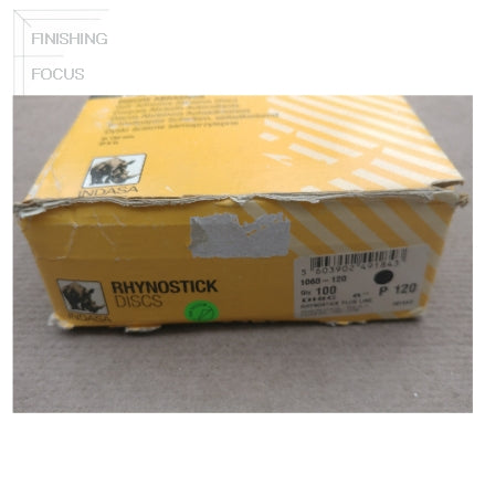 Indasa 6" Rhynostick PlusLine PSA Solid Sanding Discs, 120 Grit, 1060 ...