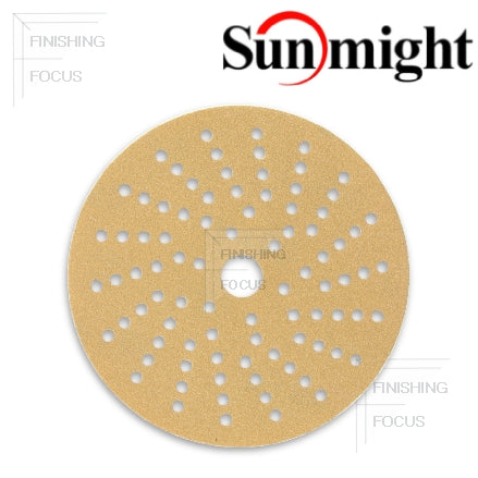 Sunmight 5" Gold Multi-Hole Vacuum Grip Sanding Discs – FinishingFocus.com