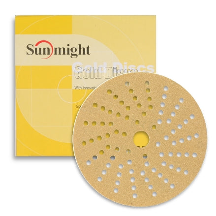 Sunmight 5" Gold Multi-Hole Vacuum Grip Sanding Discs – FinishingFocus.com